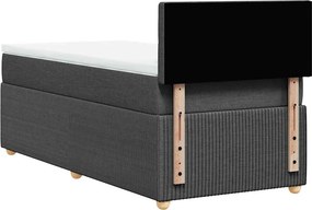 Box spring postel s matrací tmavě šedá 90x200 cm textil 3287354