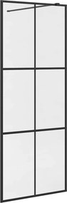Zástěna do průchozí sprchy čiré ESG sklo 80 x 195 cm černá 151023