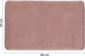 Gedy Gedy, FUZZY koupelnová předložka, 50x80 cm, 100% polyester, protiskluz, růžová, 96FY508010