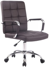 Kancelářská židle D-Pro ~ koženka - Hnědá