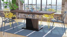 Mazzoni GRAND NOIR dub hnědý  / černý, rozkládací, konferenční stůl, stolek