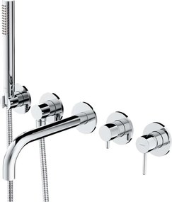 OMNIRES Y - Vanová baterie pod omítku, 5-otvorová instalace, s tělesem, s příslušenstvím, chrom Y1237-1CR