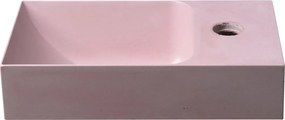 Sapho Piccolino umývátko 30,8 x 10 x 17 cm otvor pro baterii vpravo bez přepadu beton růžová PK30521