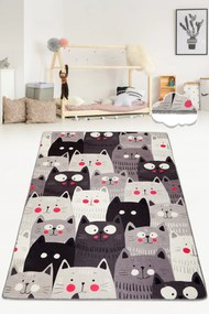 Conceptum Hypnose Kusový koberec Cats Gray Djt, Vícebarevná Rozměr koberce: 100 x 200 cm
