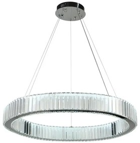 LED Stmívatelný lustr na lanku LED/50W/230V 3000-6500K chrom + dálkové ovládání