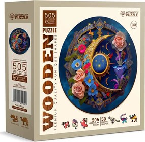 Wooden city dřevěné puzzle květinový měsíc 505 dílků