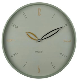 Karlsson 6012GR designové nástěnné hodiny zelená, pr. 40 cm
