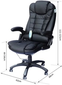 Kancelářské křeslo s masážní funkcí DESIGN XL-7000 | černé
