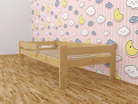 Vomaks Dětská postel DP 012 se zábranou Rozměr: 70 x 160 cm, Barva: bezbarvý lak