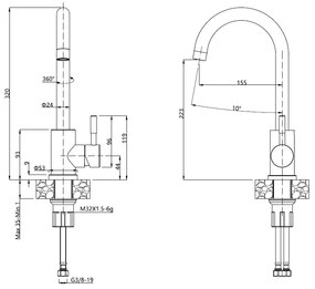 Šedý kuchyňský granitový dřez QUADRON GO- MAX + BATERIE