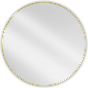 Mexen Loft, kulaté koupelnové zrcadlo 95 cm, barva rámu zlatá lesklá, 9850-095-095-000-50