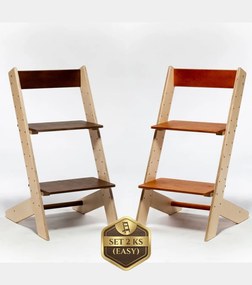 Lucas Wood Style - rostoucí židle EASY LINE zvýhodněný set 2 ks -  ořech + mahagon