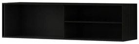 Závěsný TV stolek MEORATI 150x40 cm, černá/dub artisan