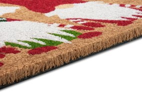 Hanse Home, Rohožka 3 vánoční trpaslíci 105674 - na ven i na doma, 45x75, červená, chodba / předsíň
