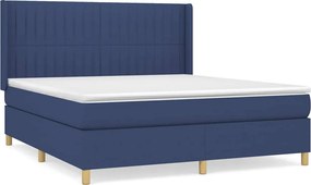 Box spring postel s matrací modrá 180x200 cm textil 3132175