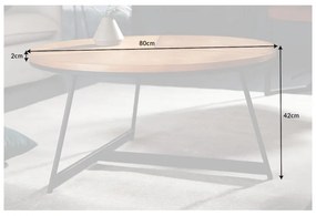 Massive home | Konferenční stolek ELEGANCE 80 CM dubový vzhled