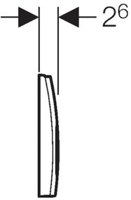 Geberit - TLAČÍTKO GEBERIT DELTA50, UP100, Lesklý chrom, 115.135.21.5