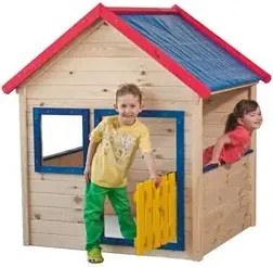 Woody Zahradní domeček s barevným lemováním / od 3 let
