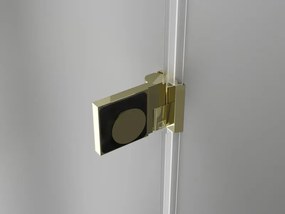 Mexen, Mexen Lunar-B levé otočné sprchové dveře 65 cm, transparentní, zlaté - 832-065-000-50-00-L
