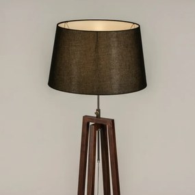 Stojací designová lampa Paola Black and Dark Brown