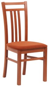 Jídelní čalouněná židle LOTY — masiv, látka, více barev Velvet terracotta 44 Třešeň