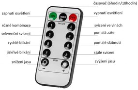 VOLTRONIC® 59794 Vánoční světelný déšť 400 LED studená bílá - 10 m + ovladač