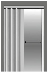 Skládací dveře 004 08 černý dub 90 cm