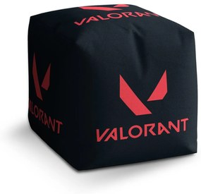 Sablio Taburet Cube VALORANT Black: 40x40x40 cm