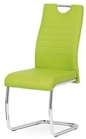 Autronic Moderní jídelní židle Jídelní židle koženka zelená / chrom (DCL-418 LIM)