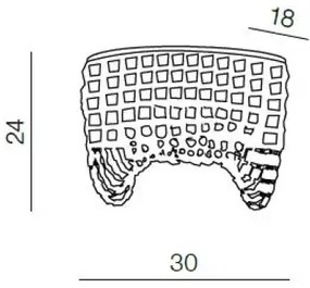 Designové nástěnné svítidlo Carmen