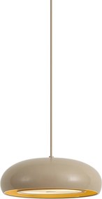 Retro závěsná lampa taupe s kovovým stínidlem dvouzdrojová - Macaron