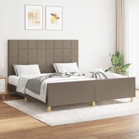 Rám postele bez matrace taupe 160 x 200 cm textil 3125069