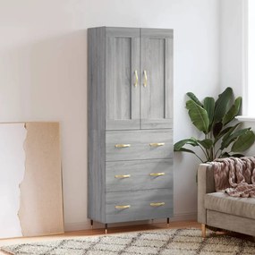 Skříň highboard šedá sonoma 69,5 x 34 x 180 cm kompozitní dřevo 3199735