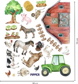 PIPPER. Samolepka na zeď "Farma"