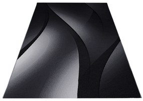Ayyildiz, Kusový koberec Plus 8010 black, 80x150, černá, chodba / předsíň