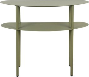 Zelený kovový konzolový stolek 28x90 cm Riqueza – Leitmotiv