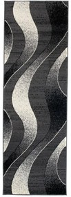 Kusový koberec PP Mel tmavě šedý atyp 80x300cm