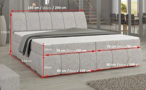 Dvojlůžko boxspring VINCENZO - Dora 21 - 180x200