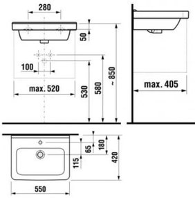 Jika Cubito Pure Umyvadlo 55x42, bílé H8104220001041