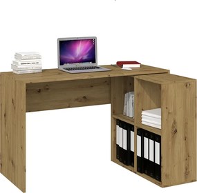 TPS Rohový psací stůl PLUS s policemi 120 cm - Dub artisan