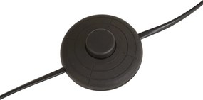 Stojací lampa černá s béžovým stínidlem z papírového provazu 50/50/30 - Simplo