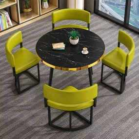 LuxuryForm DESIGN Jídelní set MONTE 4+1 - zelený / černý
