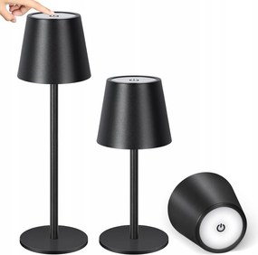 Sada 2 bezdrátových Led stolních lamp Outon – černá