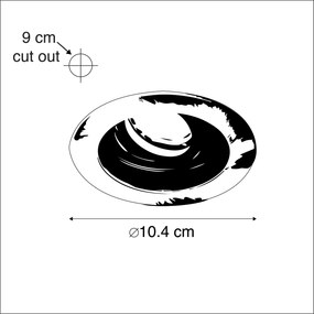 Zapuštěné bodové světlo Rondoo ocel sada 5