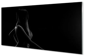 Obraz na skle Žena dlouhé vlasy 125x50 cm
