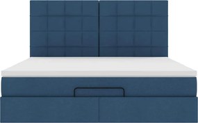 Osmanský rám postele s matrací modrá 160x200cm textil 3313174