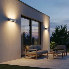 Ideal Lux - Venkovní nástěnné svítidlo ANDROMEDA 2xE27/60W/230V IP55 šedá