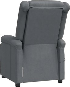 Masážní křeslo šedé umělá kůže 340165