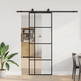 Posuvné dveře se sadou kování černé 76x205 cm ESG Glass 3375868