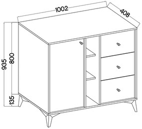 Falco Komoda Tomila 824/1 eukalyptus